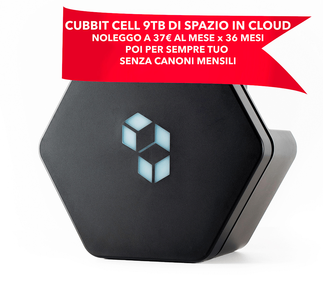 CUBBIT CELL BACKUP 9TB CLOUD - A NOLEGGIO | NETLAND.IT